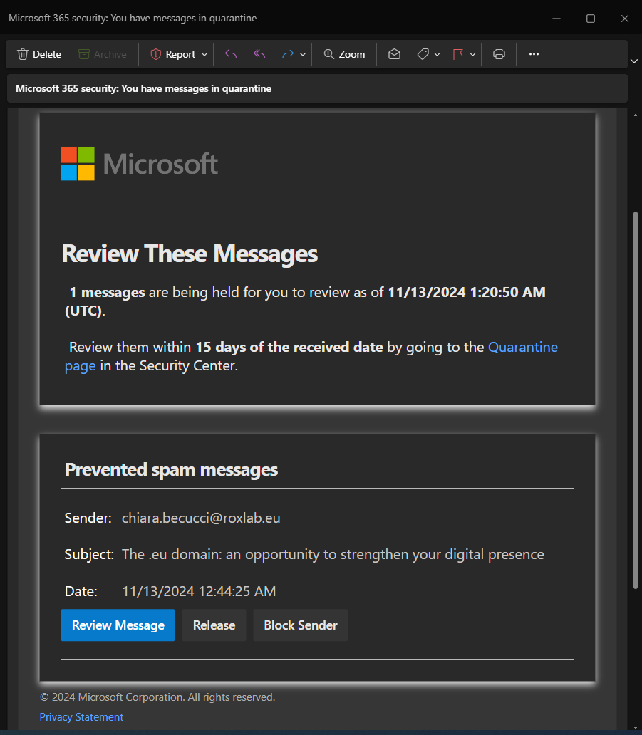 Spam - Quarantined Email - Office 365 | Montana State University